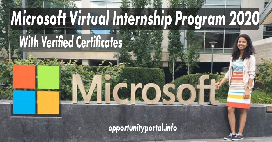 Microsoft Virtual Internship Program 2020 With Verified Certificates ...