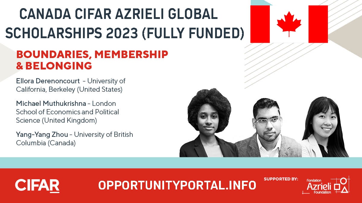 Canada CIFAR Azrieli Global Scholarships 2023 (Fully Funded ...