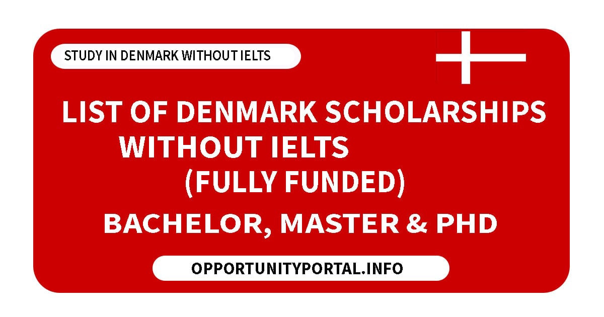 List of Denmark Scholarships Without IELTS (Fully Funded) - Opportunity ...