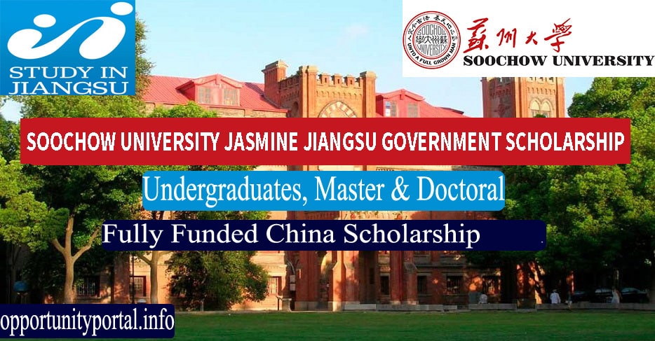 Soochow University Jasmine Jiangsu Government Scholarship 2024 (Fully ... Soochow University Jasmine Jiangsu Government Scholarship 2024 (Fully ...