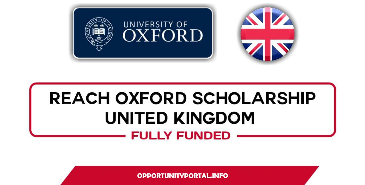 Reach Oxford Uk Scholarship 2025 Fully Funded Opportunity Portal
