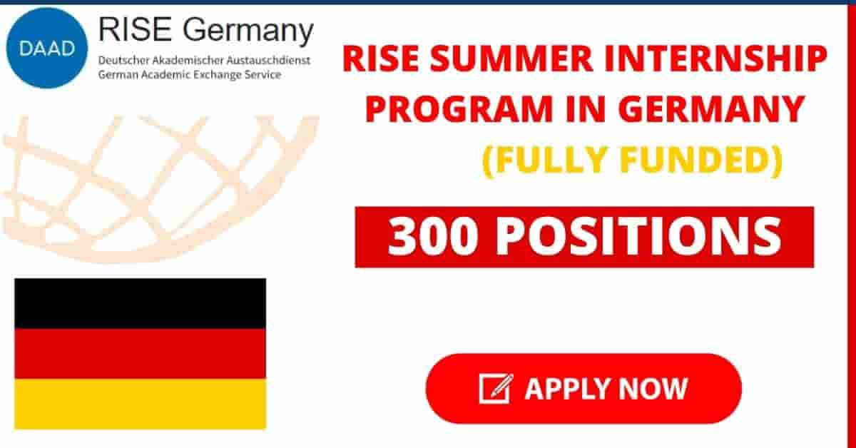 RISE Germany Summer Internship program 2026 (Fully Funded ...