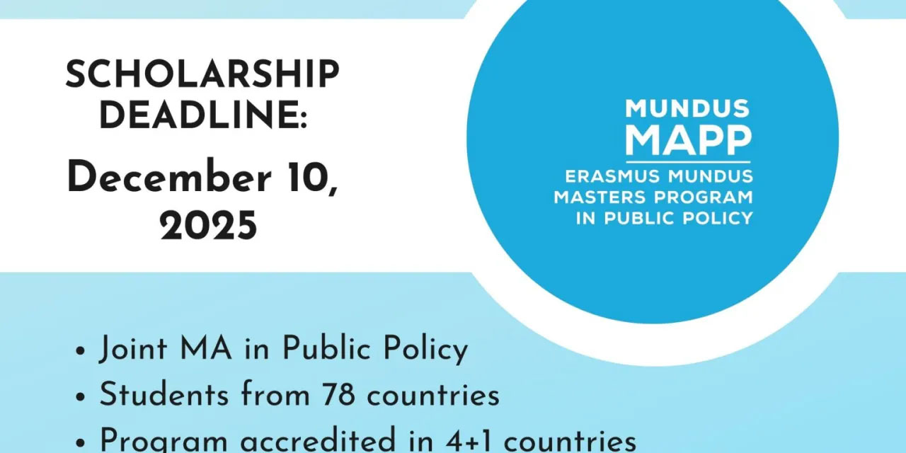Erasmus Mundus MAPP Scholarships 2026 (Fully Funded) - Opportunity Portal